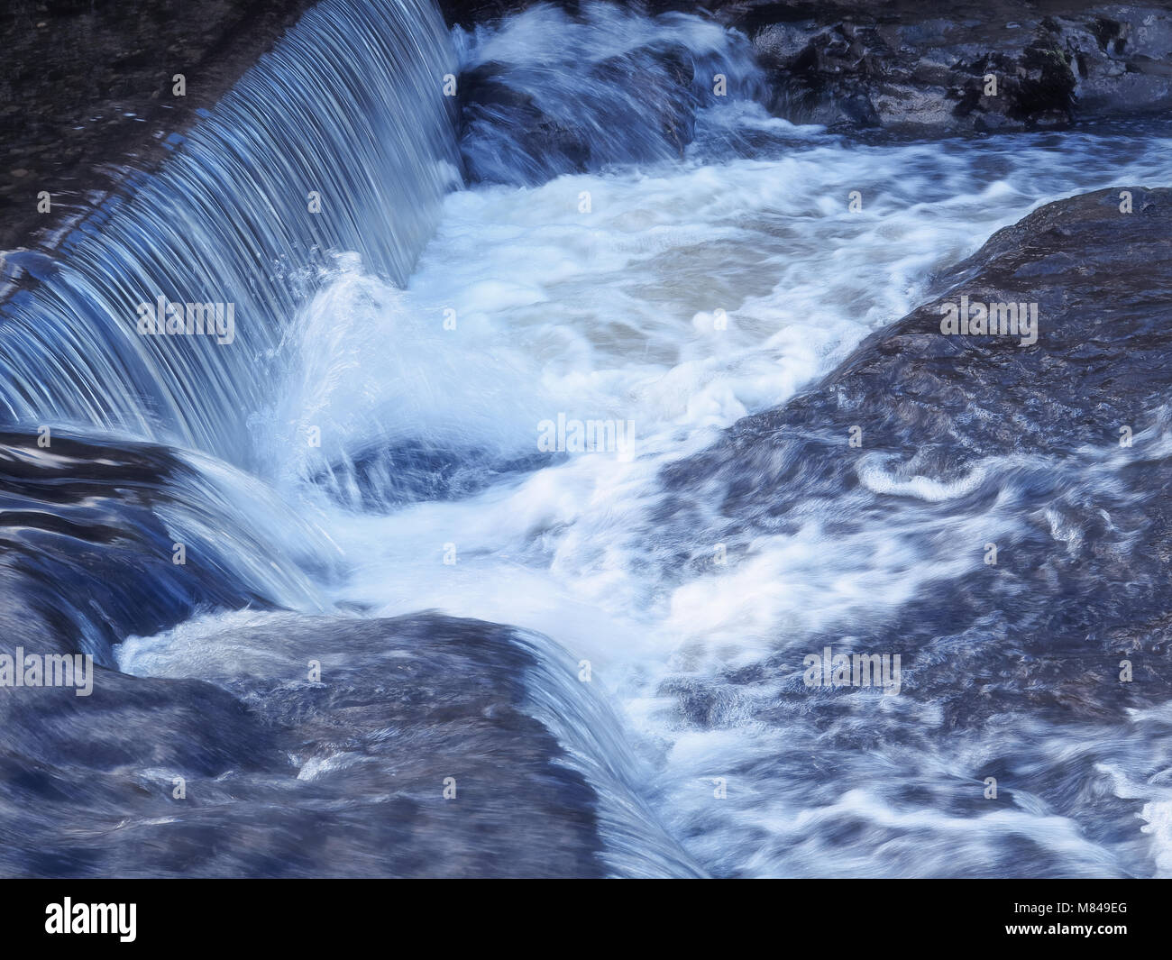 Above the waterfall in Gayte Beck, Hawes, North Yorkshire Stock Photo ...