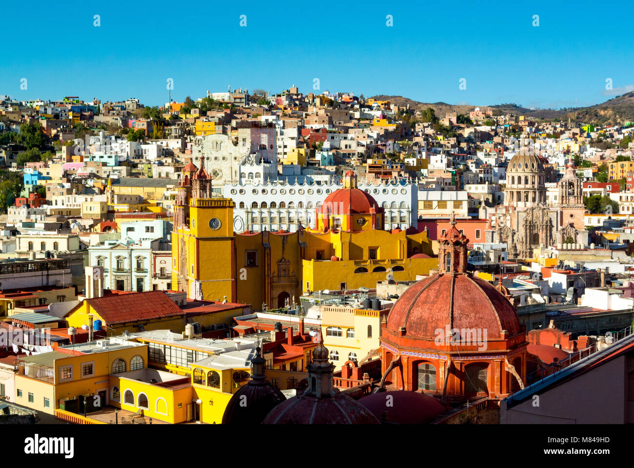 Guanajuato, Guanajuato, Mexico, An aerial view of Guanajuato Stock ...