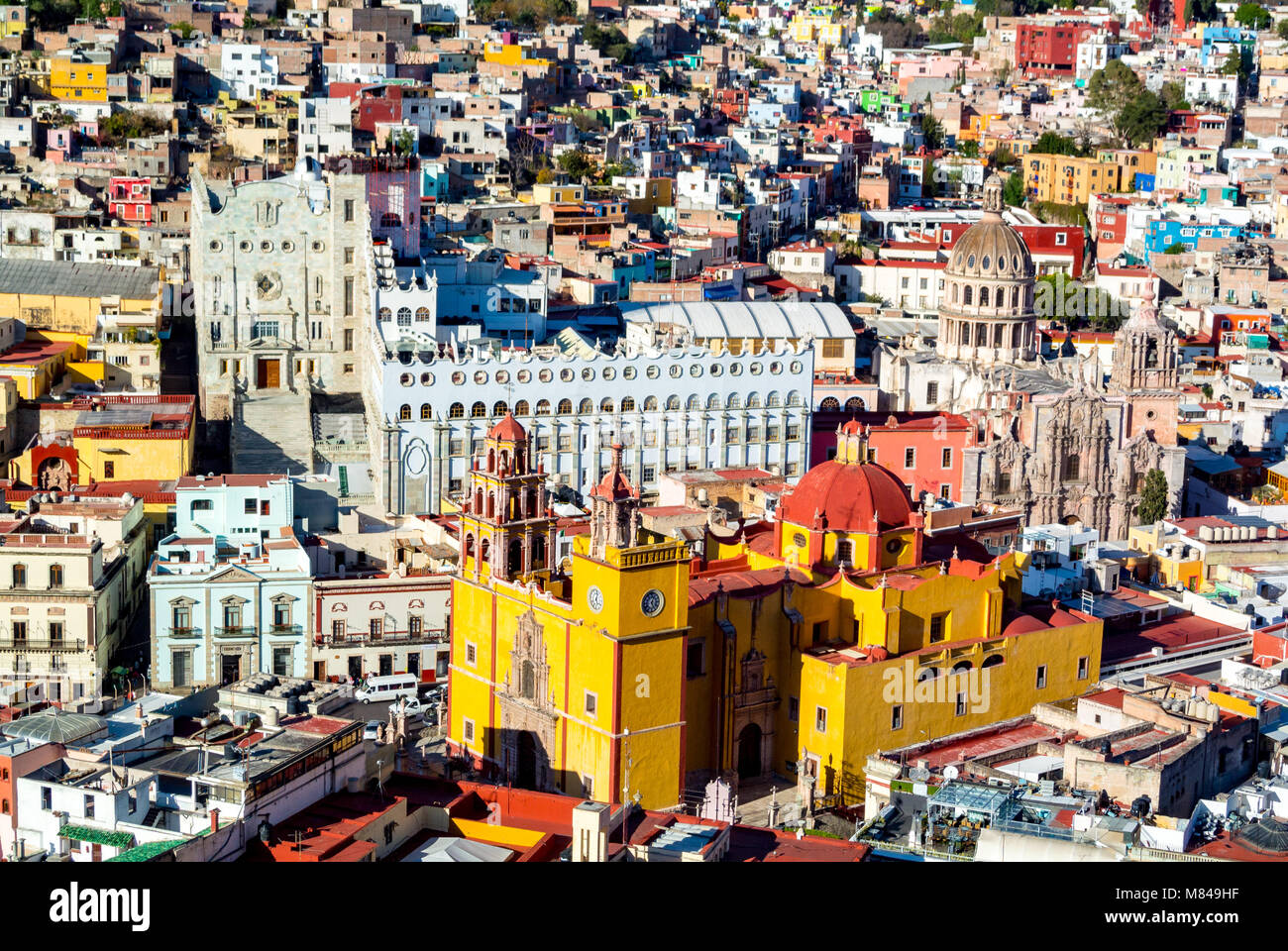 Guanajuato, Guanajuato, Mexico, An aerial view of Guanajuato Stock ...