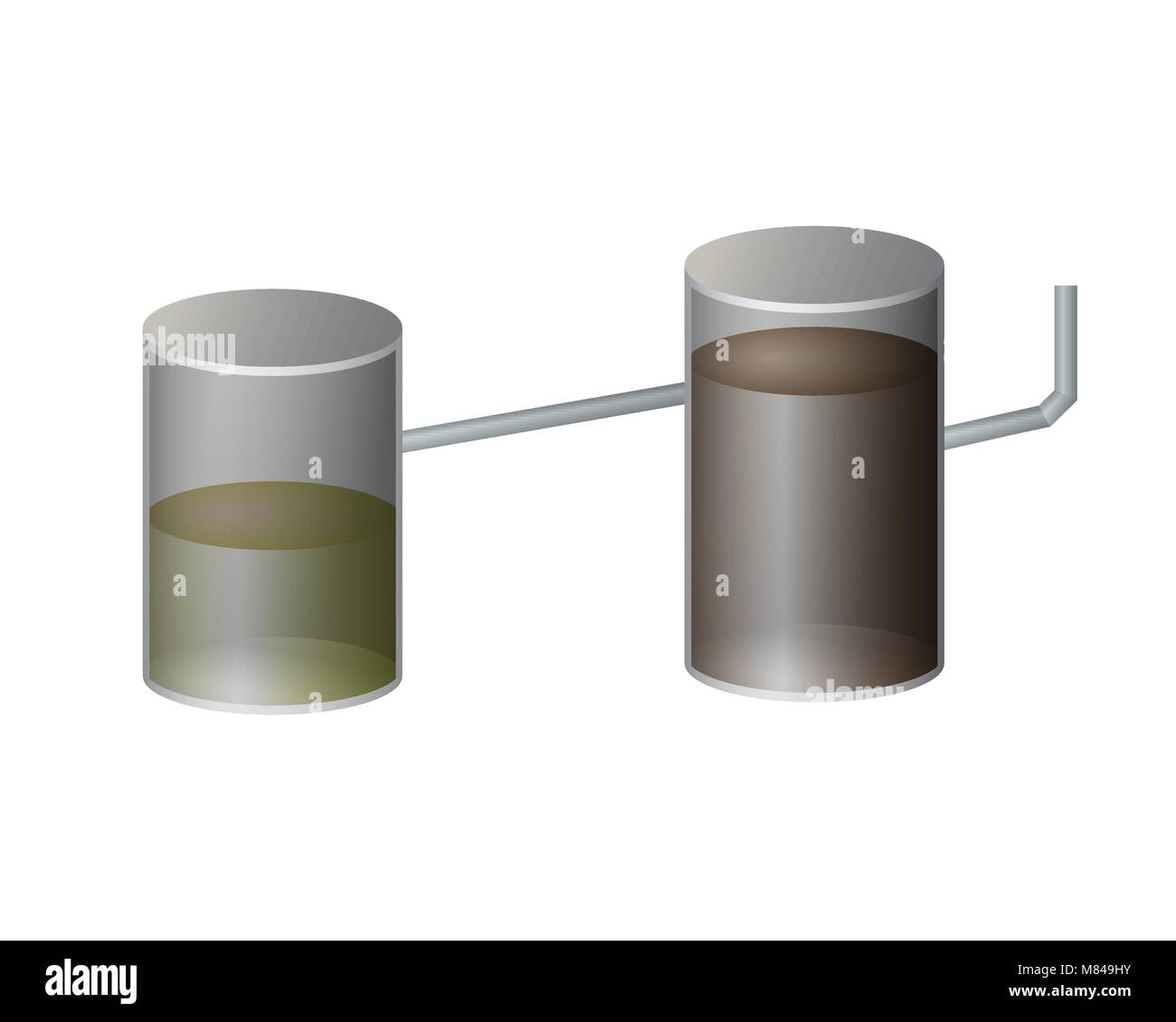 Underground septic tank vector illustration. A system of sewers Stock ...
