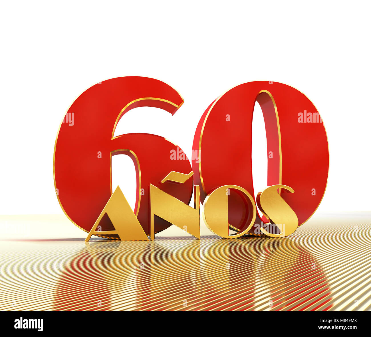 Golden number sixty (number 60) and the word "years" against the ...
