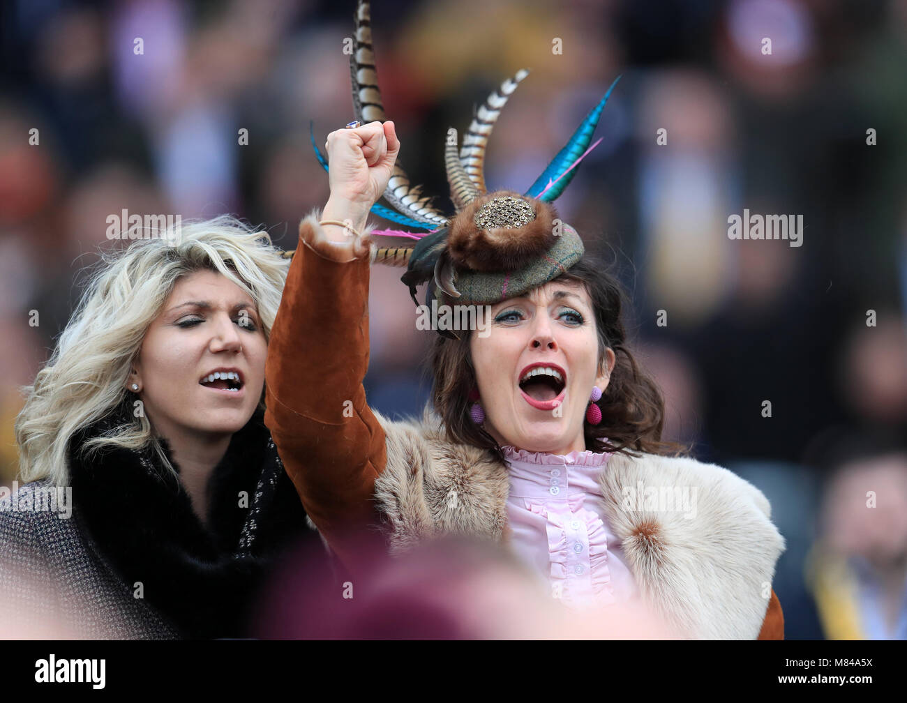 Racegoers cheer racecourse hi-res stock photography and images - Alamy