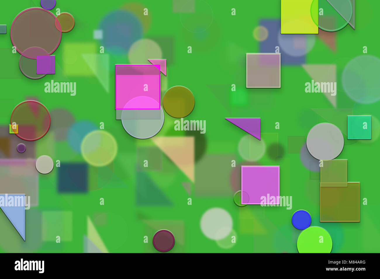Abstract Embossed And Random Circle Square And Rectangle Shape Digital