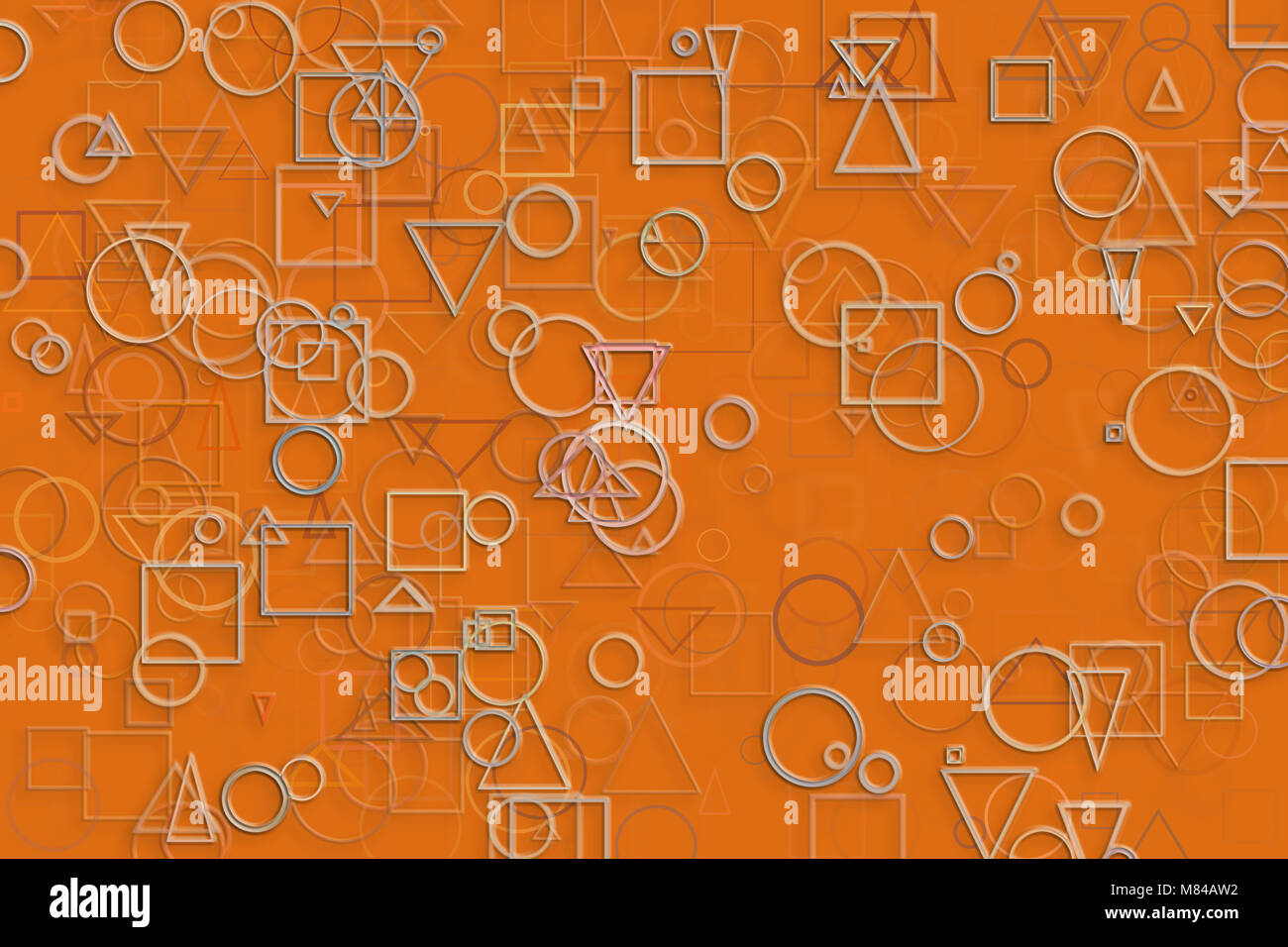 Abstract Embossed And Random Circle Square And Rectangle Shape Digital