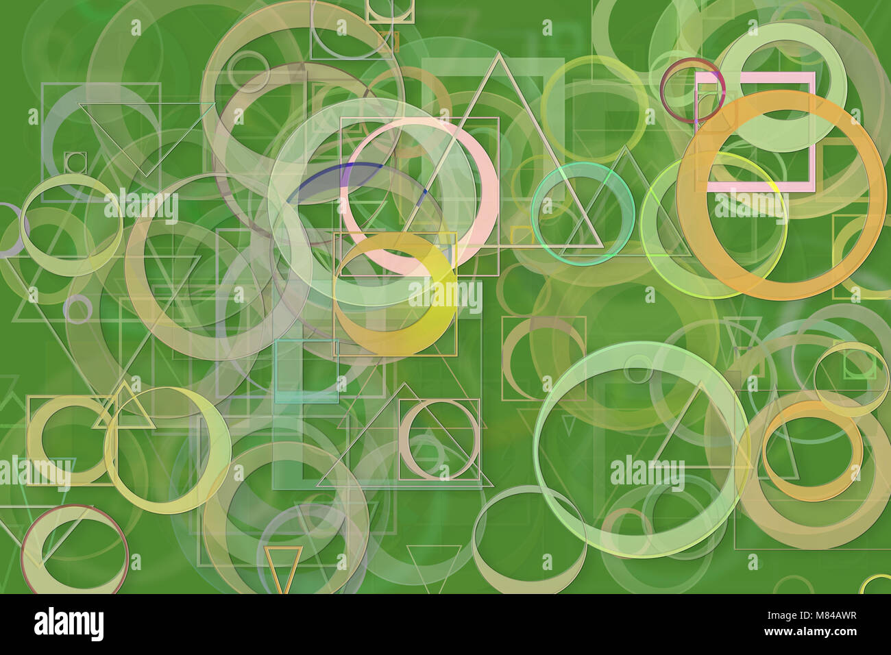 Abstract Embossed And Random Circle Square And Rectangle Shape Digital