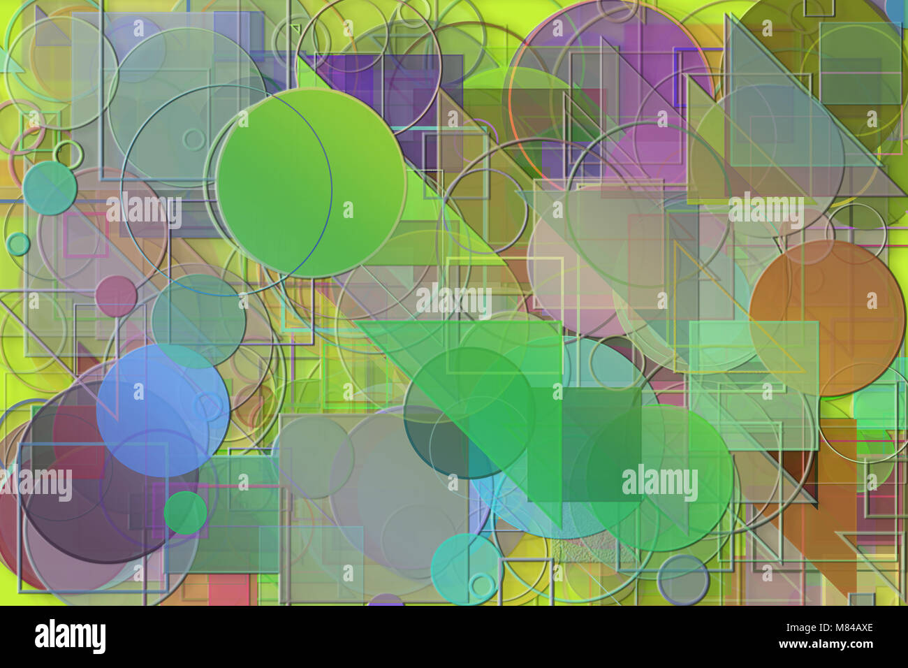 Abstract Embossed And Random Circle Square And Rectangle Shape Digital