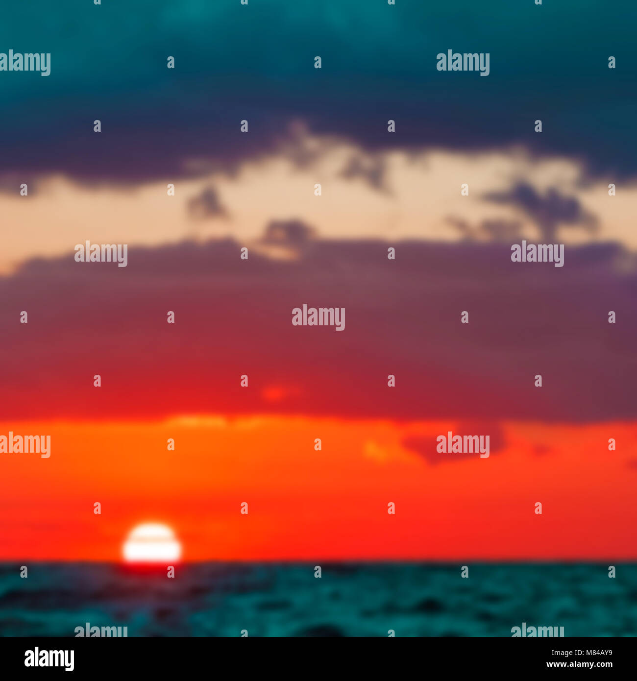 Hot sunset - soft lens bokeh image. Defocused background Stock Photo - Alamy