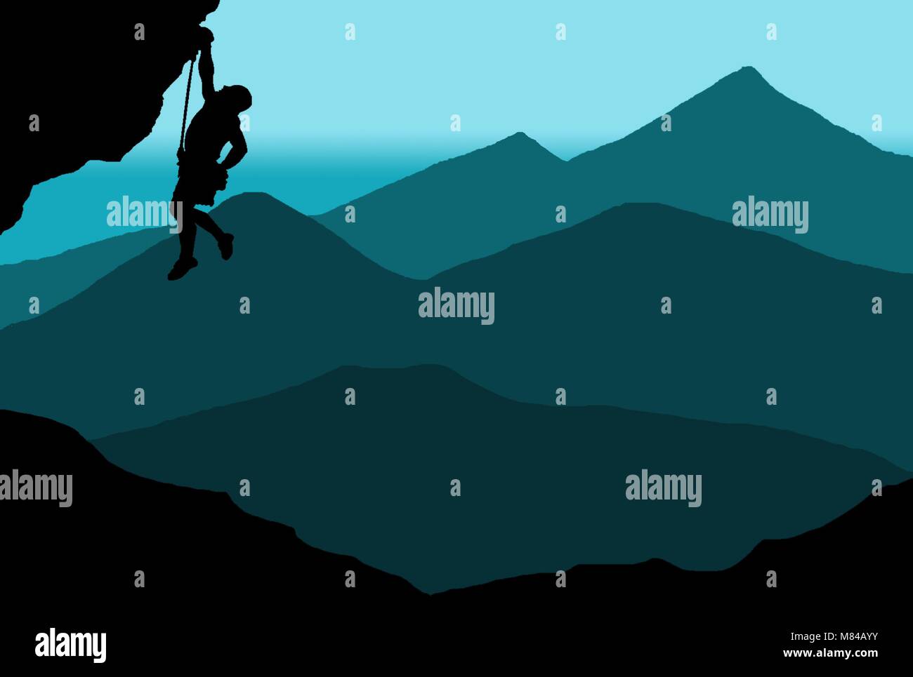 Drawing Climbing Mountain Stock Photos & Drawing Climbing Mountain ...