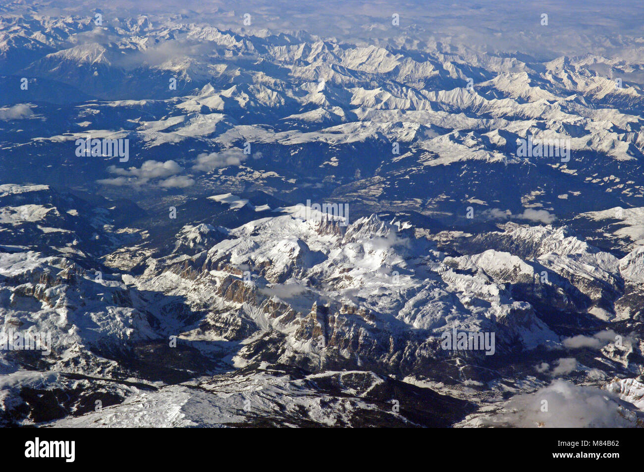The Dolomites and the Italian Alps from the air Stock Photo - Alamy