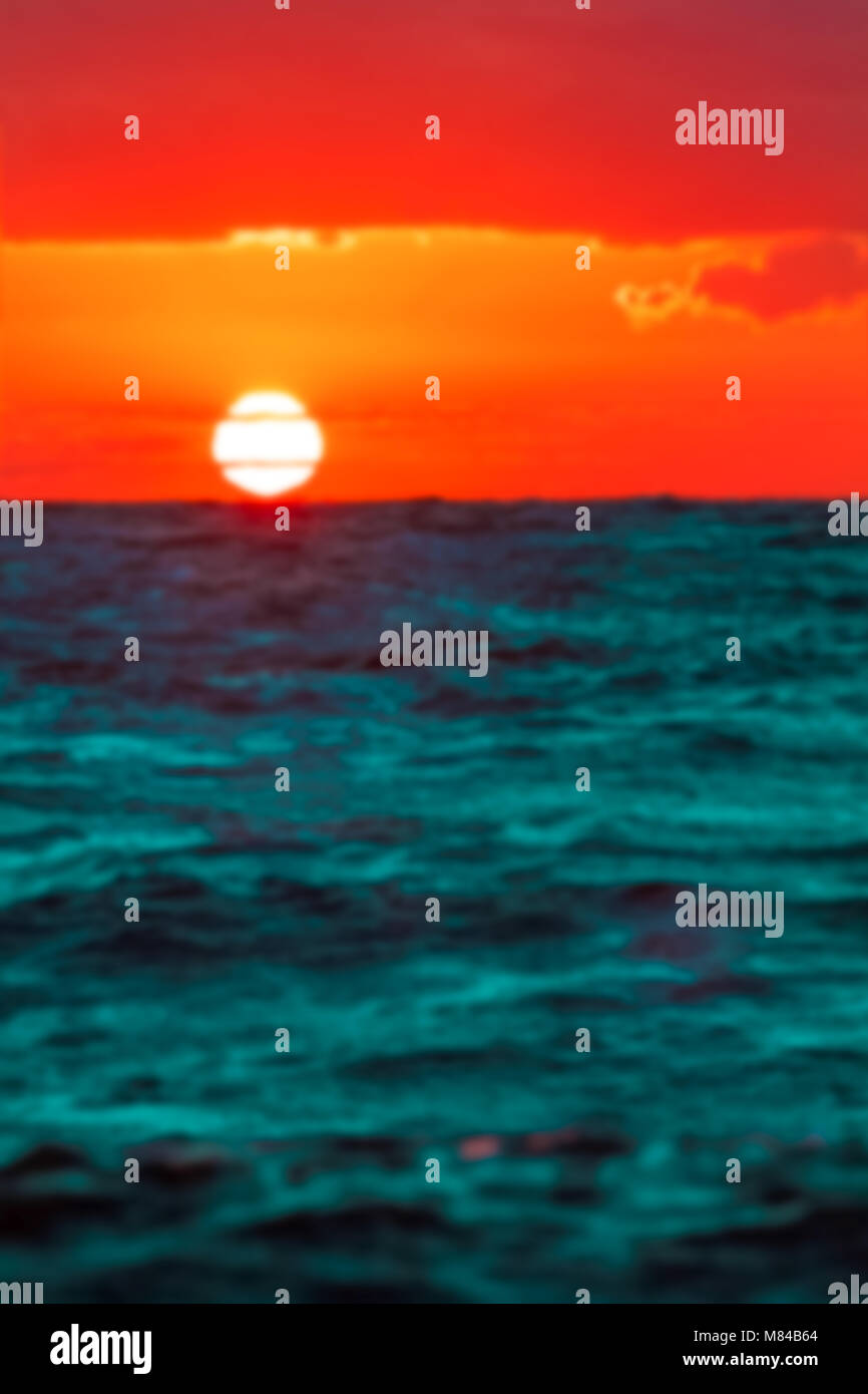 Hot sunset - soft lens bokeh image. Defocused background Stock Photo ...