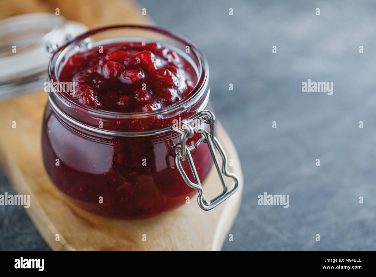 Traditional scandinavian jam with cowberry and juniper Stock Photo - Alamy
