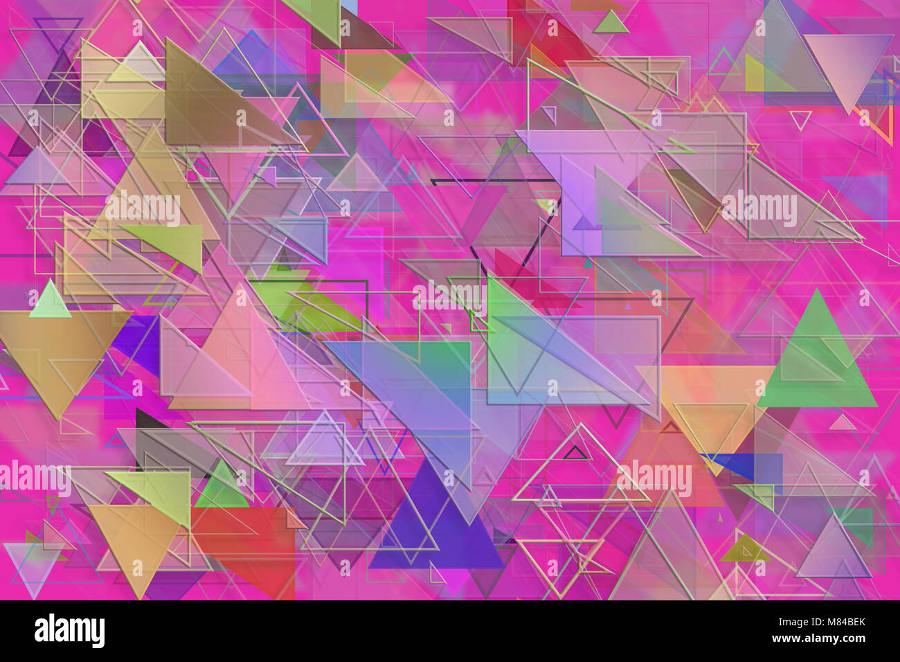 Abstract embossed & random triangle shape, digital generative art for ...