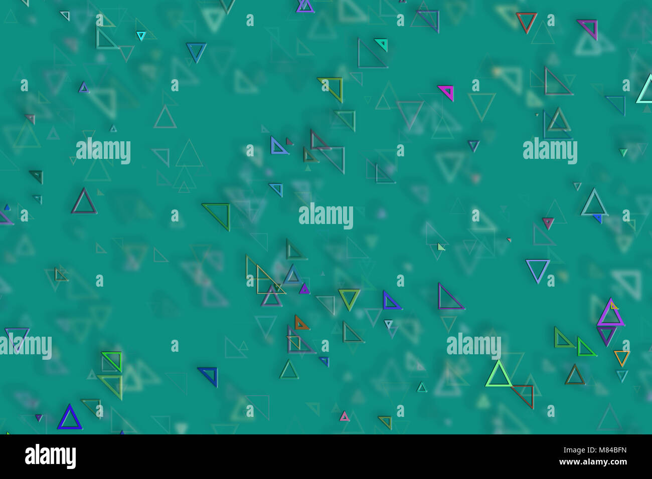 Abstract embossed & random triangle shape, digital generative art for ...