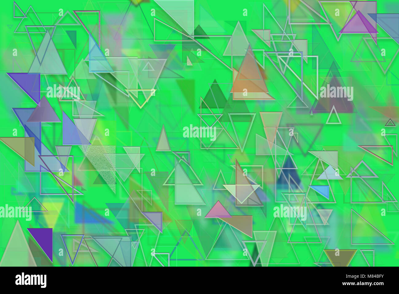 Abstract embossed & random triangle shape, digital generative art for ...
