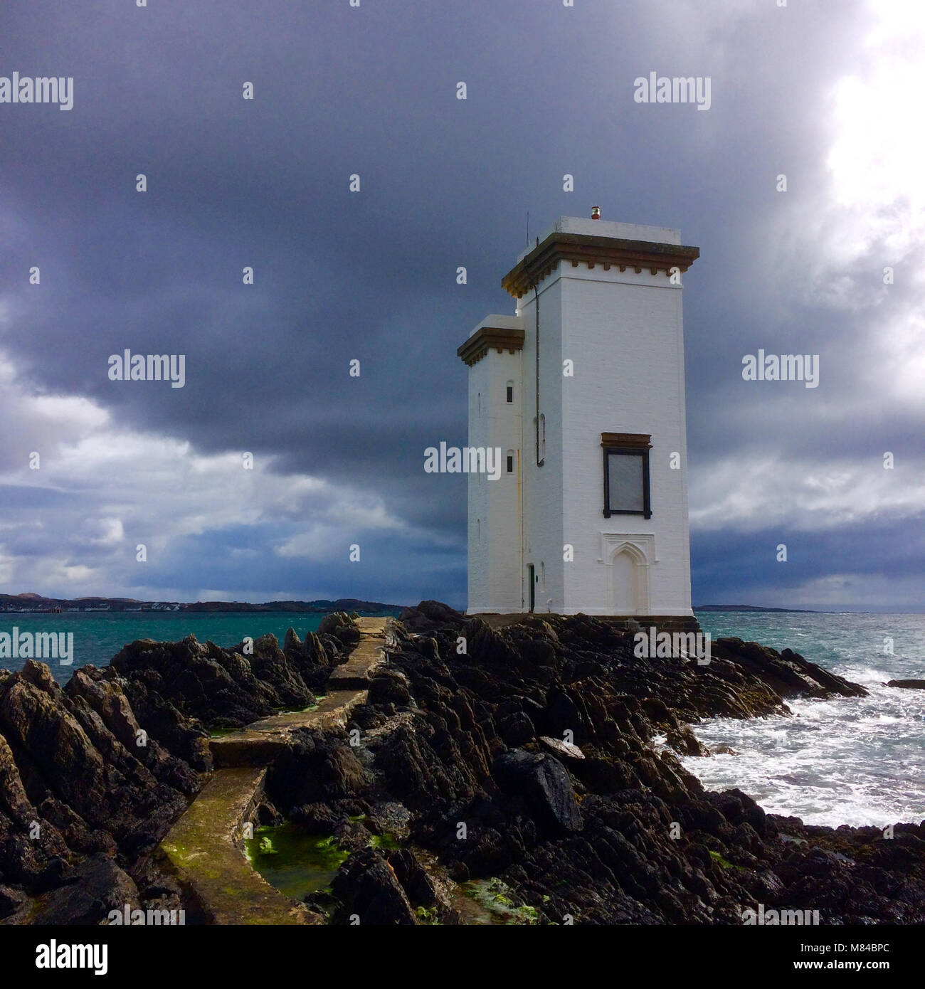 Port Ellen lighthouse Stock Photo - Alamy