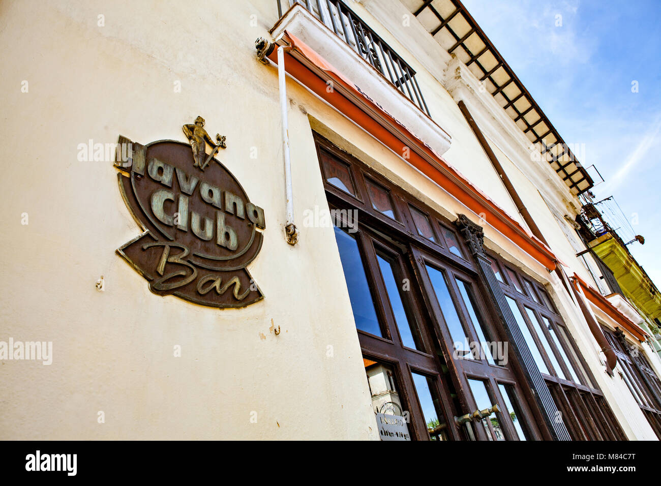 Havana, Cuba - December 12, 2016: Havana Club Bar sign t the entrance ...