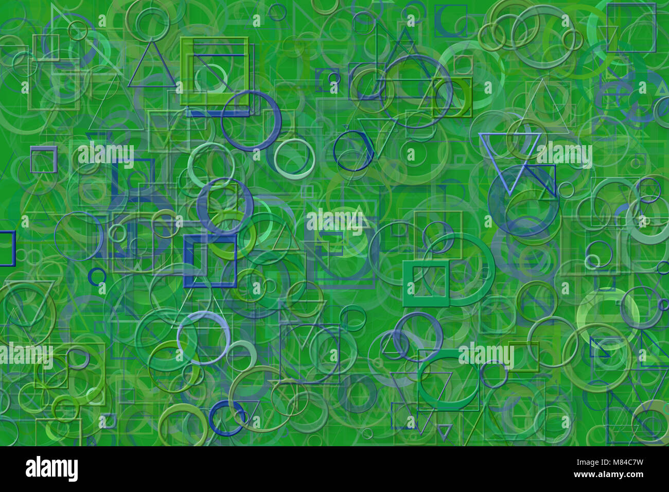 Abstract Embossed And Random Circle Square And Rectangle Shape Digital