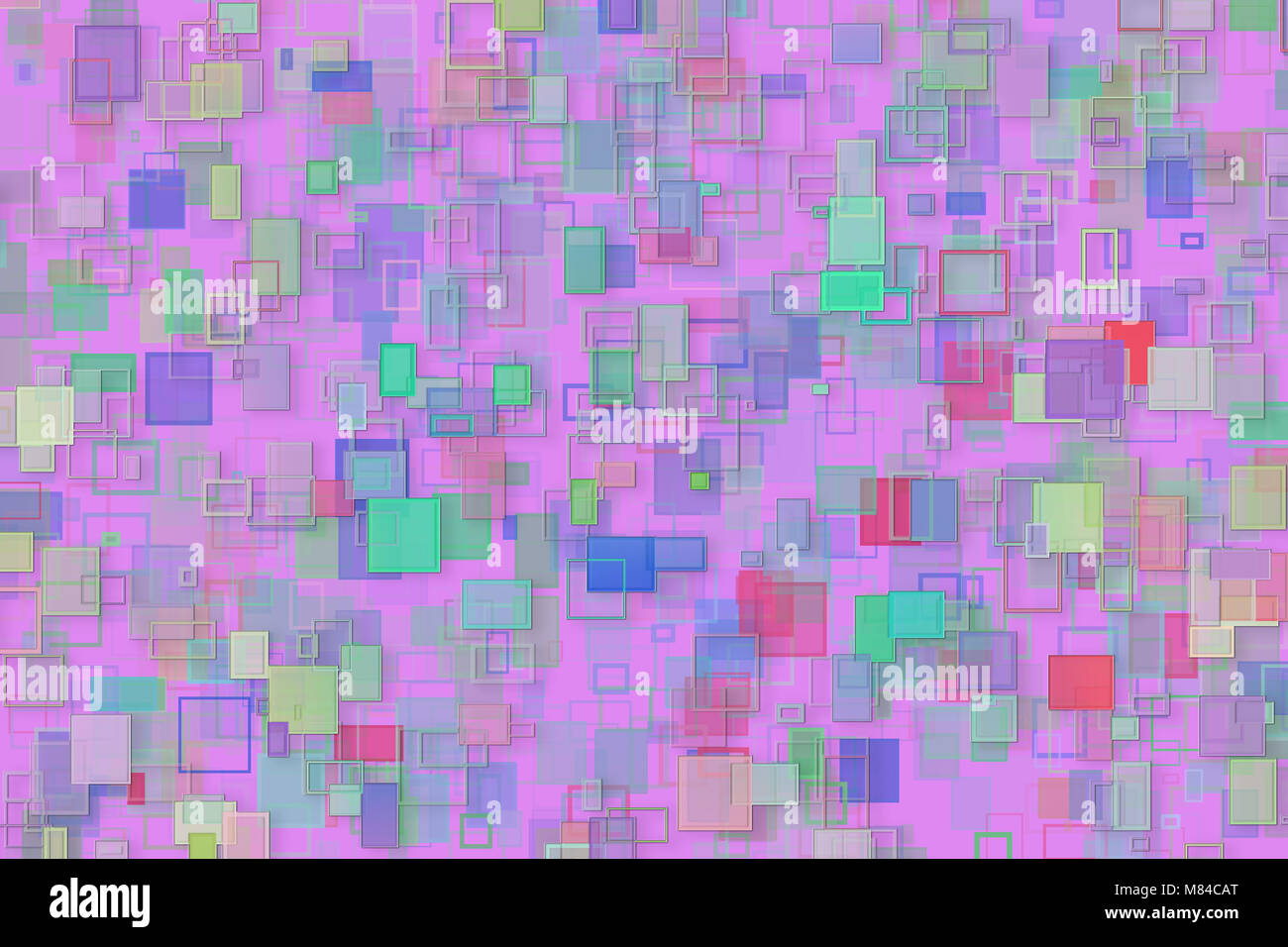 Abstract embossed & random square & rectangle shape, digital generative ...