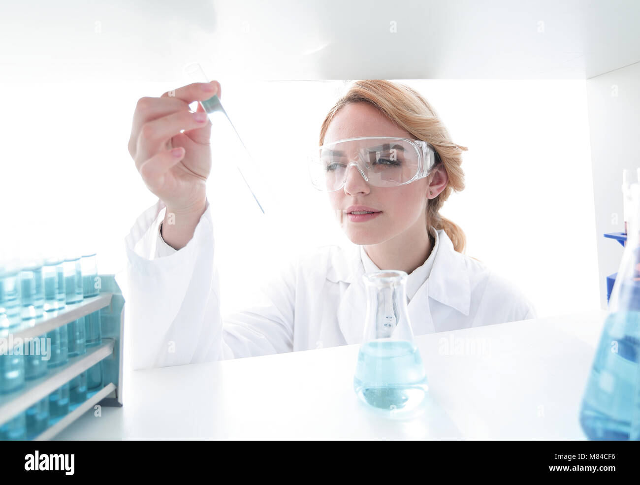 closeup.portrait of doctor biologist in the lab Stock Photo - Alamy