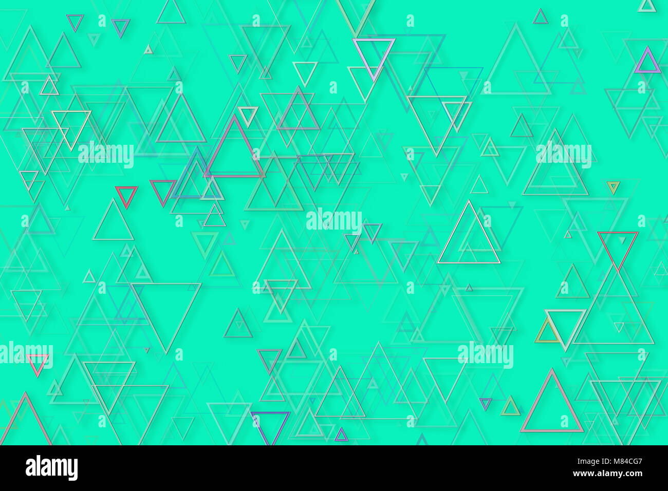 Abstract embossed & random triangle shape, digital generative art for ...
