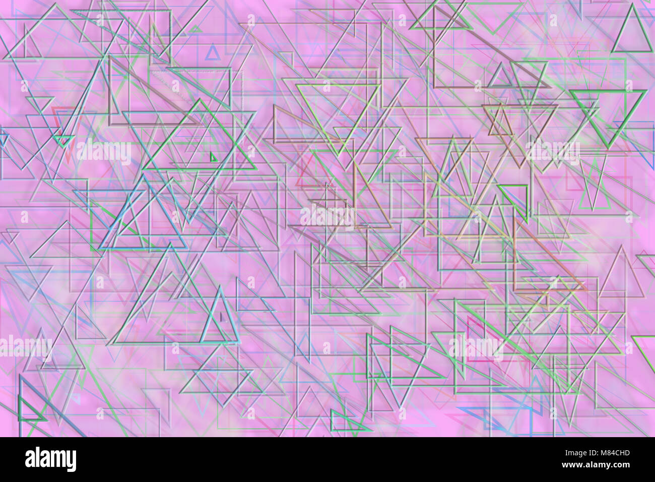 Abstract embossed & random triangle shape, digital generative art for ...