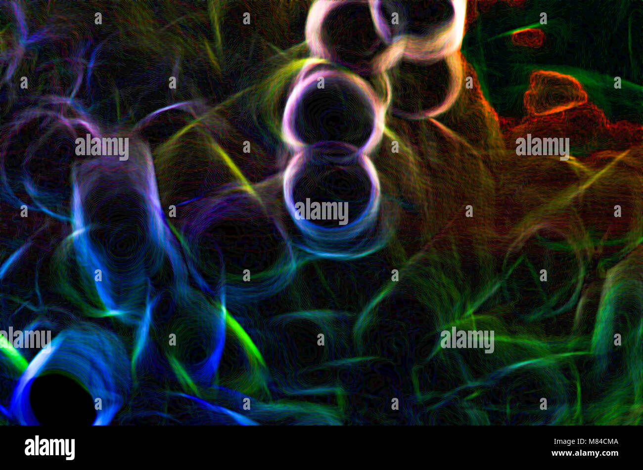 Colorful neon abstract art for design background & texture, wave & line ...