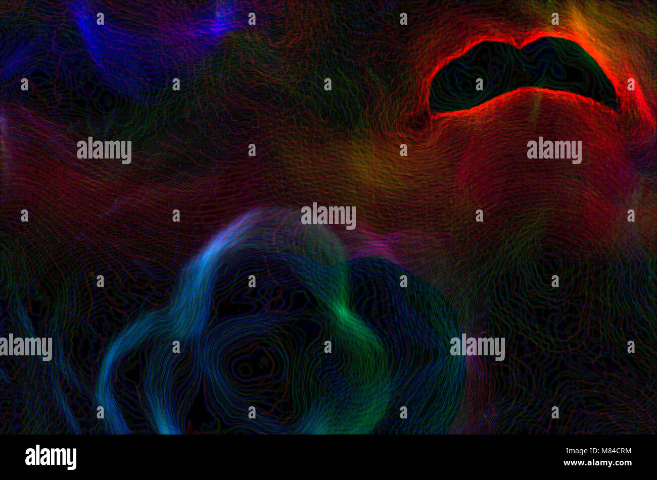 Colorful neon abstract art for design background & texture, wave & line ...