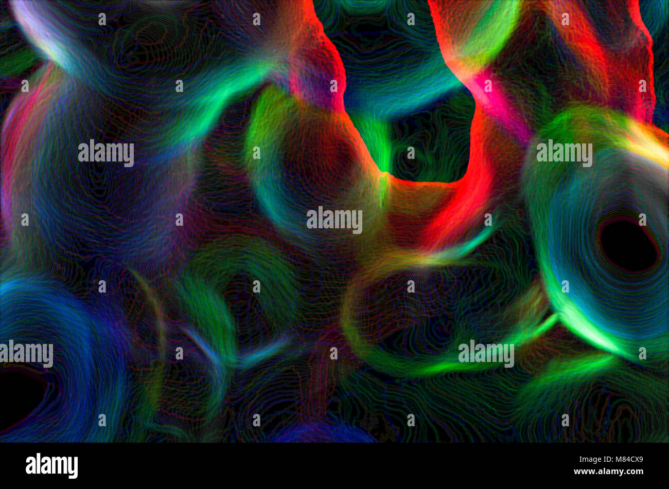 Colorful neon abstract art for design background & texture, wave & line ...