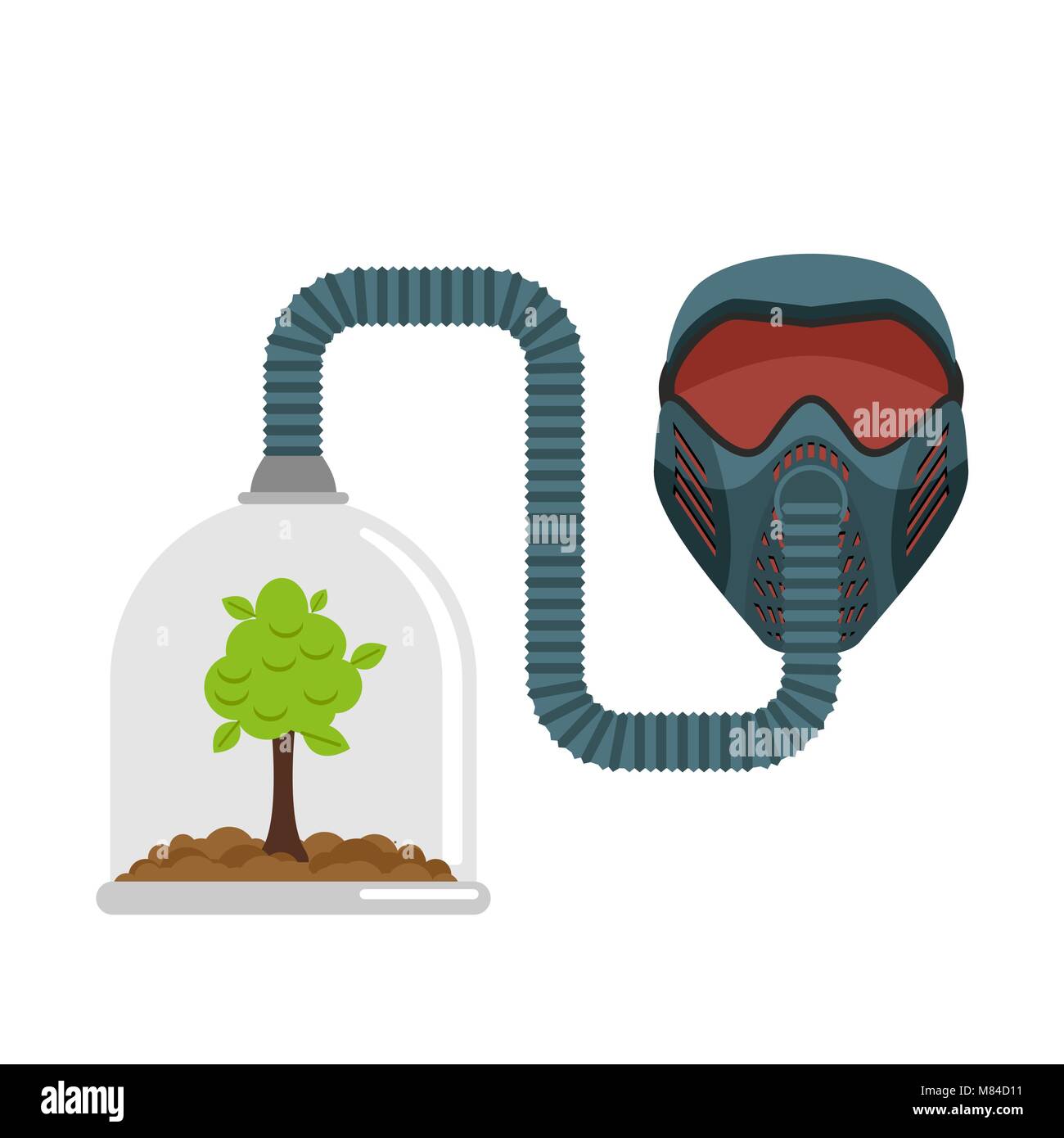 Green plant in laboratory glass Stock Vector Images - Alamy