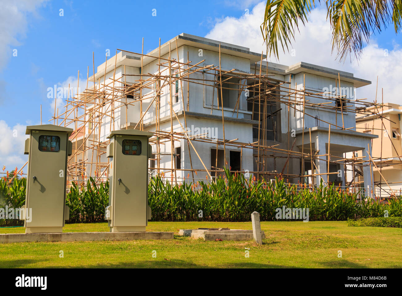 New model house being built,Thailand Stock Photo - Alamy
