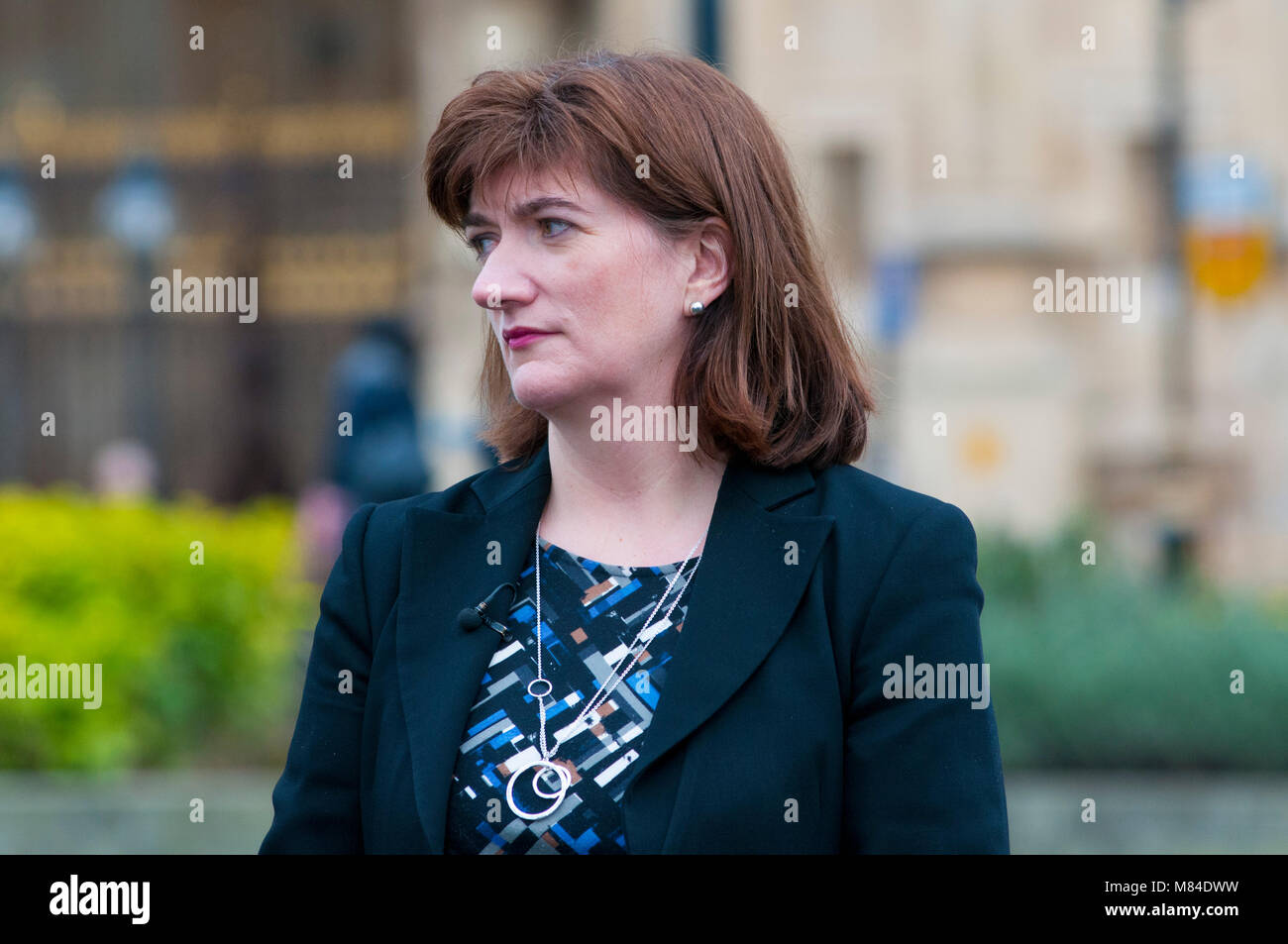 London, UK, 13/03/2018 Nicky Morgan MP. Politicians and financial ...