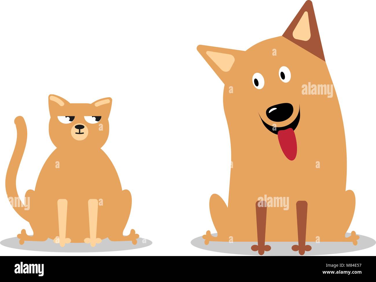 Cat and Dog characters. Cartoon styled vector Stock Vector Image & Art ...