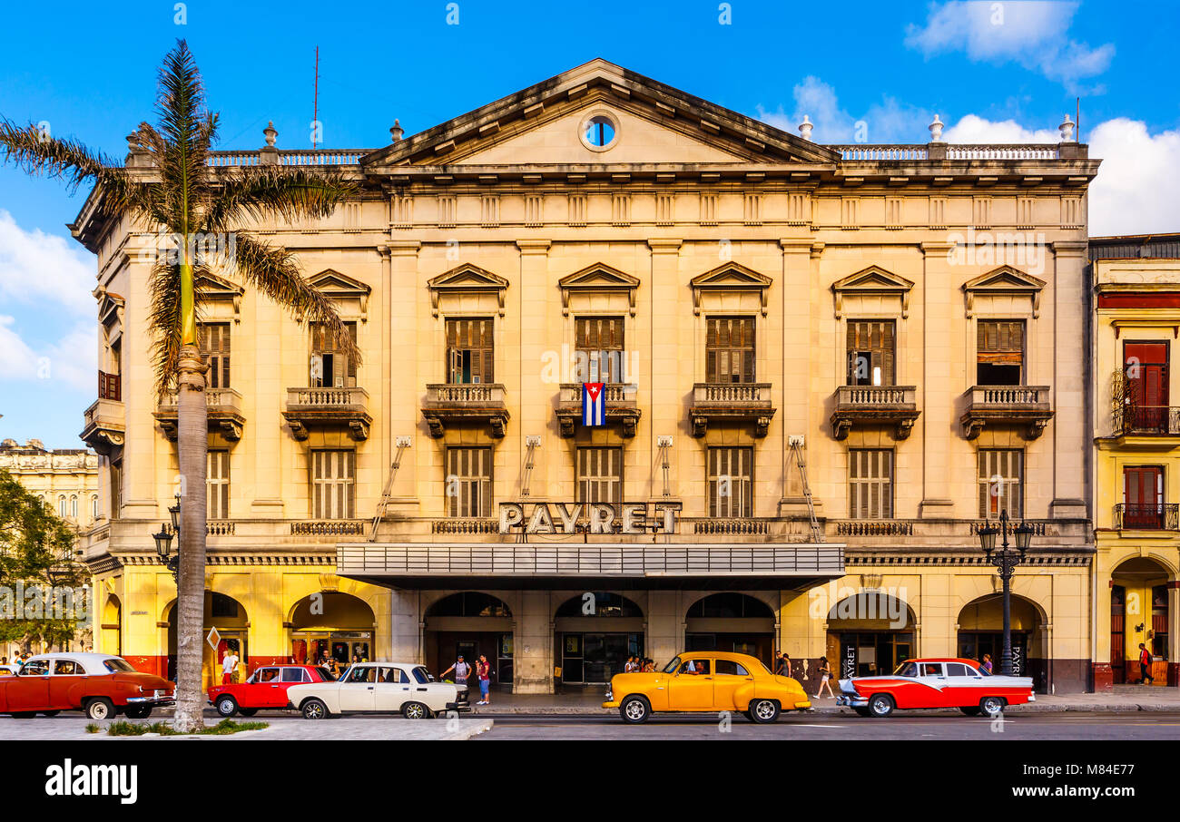 Front View of the Payret Theater in Downtown Havana Cuba Stock Photo ...