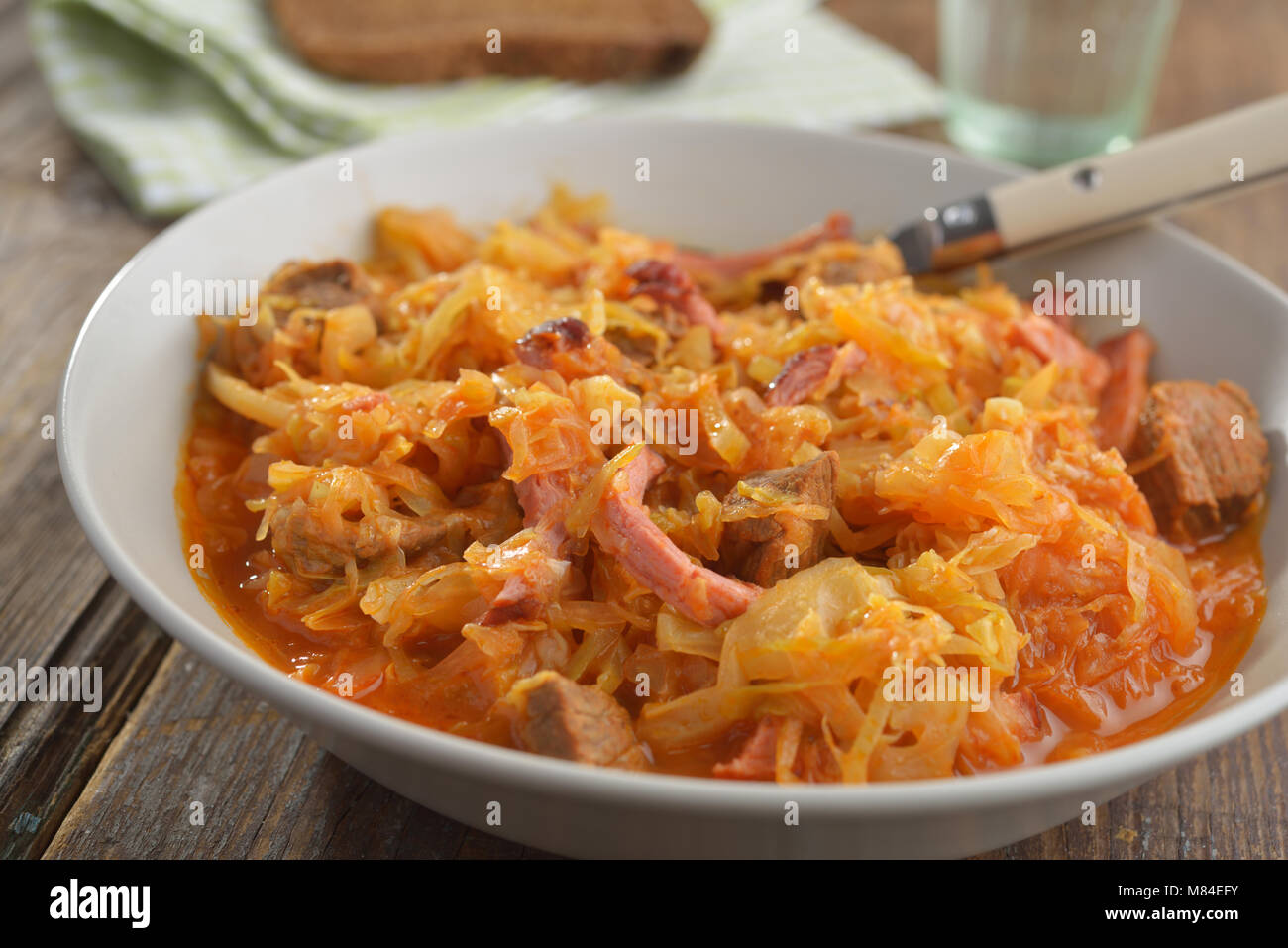 Bigos, the traditional Polish stew of cabbage and meat Stock Photo - Alamy