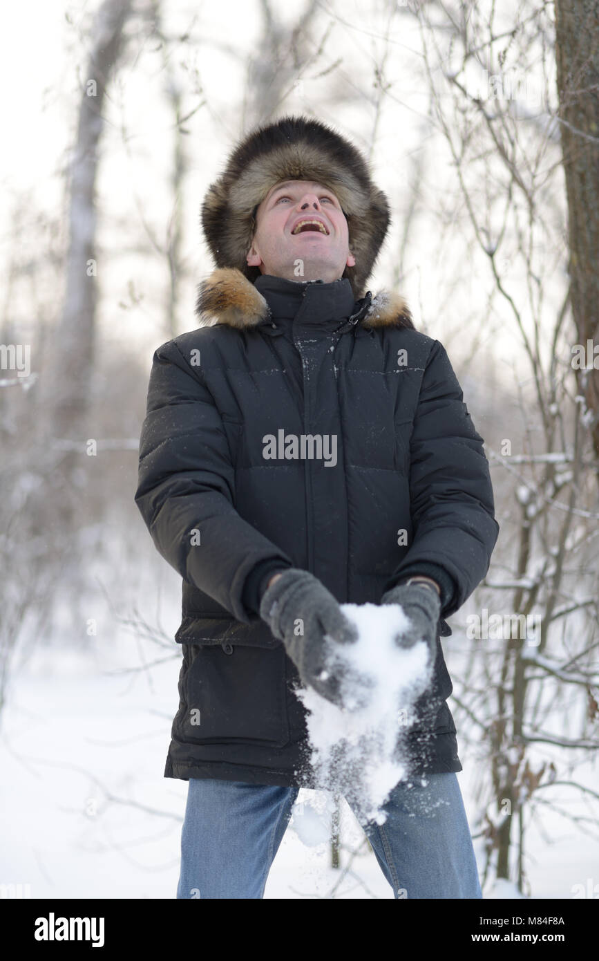 Russian man fur hat hi-res stock photography and images - Alamy