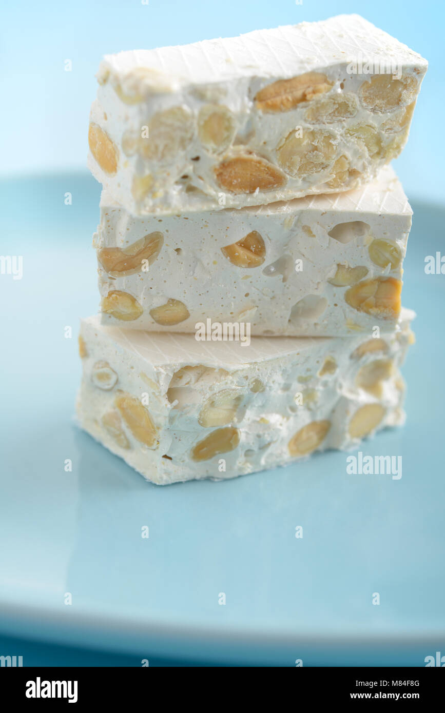 Turron, the traditional Spanish confection with nuts Stock Photo - Alamy