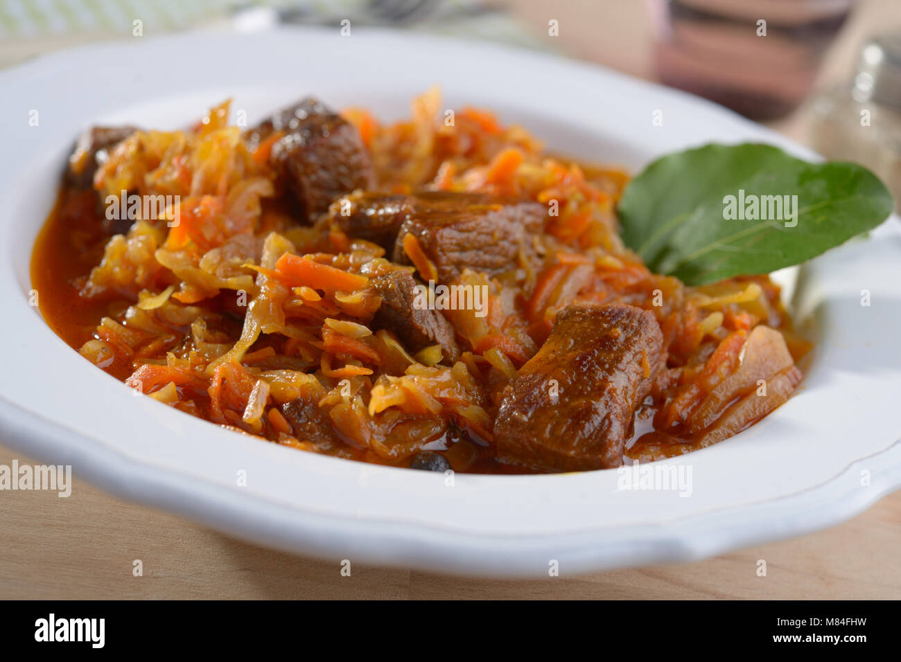 Bigos, the traditional Polish stew of cabbage and meat Stock Photo - Alamy