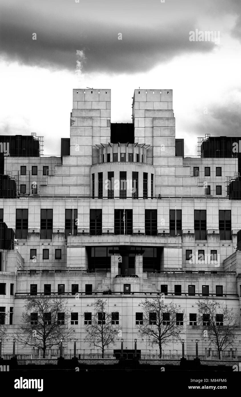 MI6 - SIS Headquarters at Vauxhall Cross, London, England UK. March ...