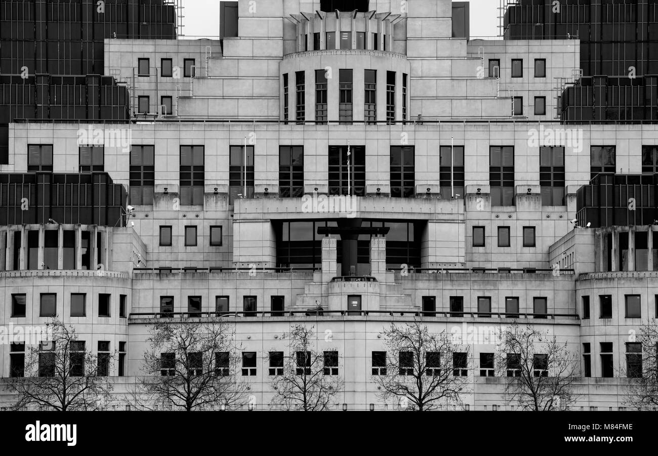 MI6 - SIS Headquarters at Vauxhall Cross, London, England UK. March ...