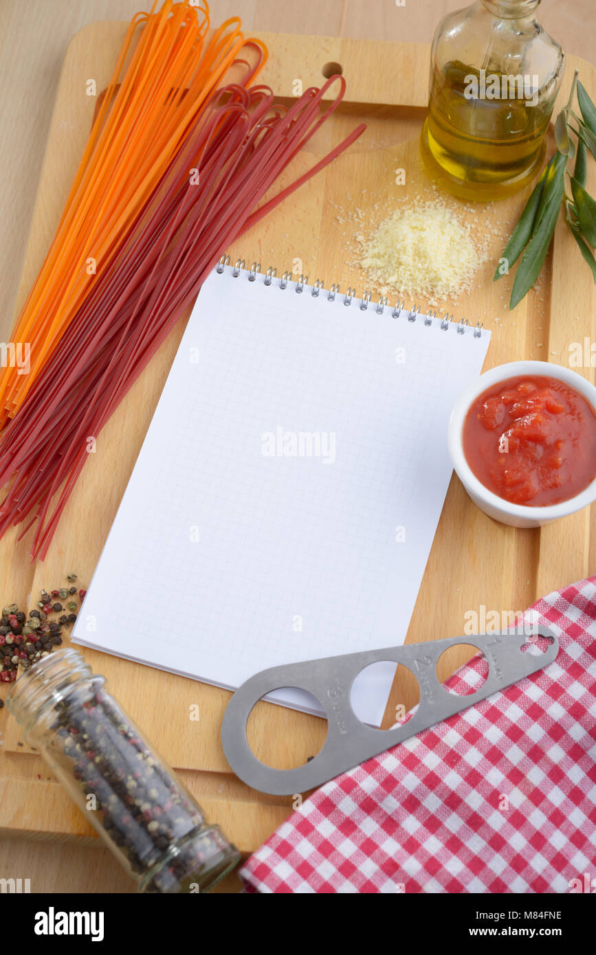 Pasta, olive oil, and other condiments Stock Photo - Alamy