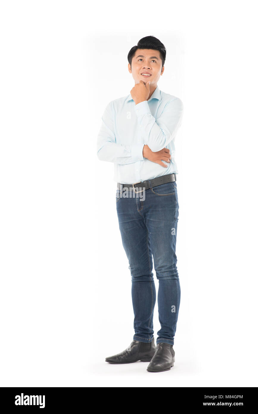 Emotion of Asian man Stock Photo - Alamy