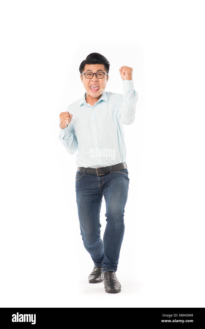 Ecstatic young man Stock Photo - Alamy