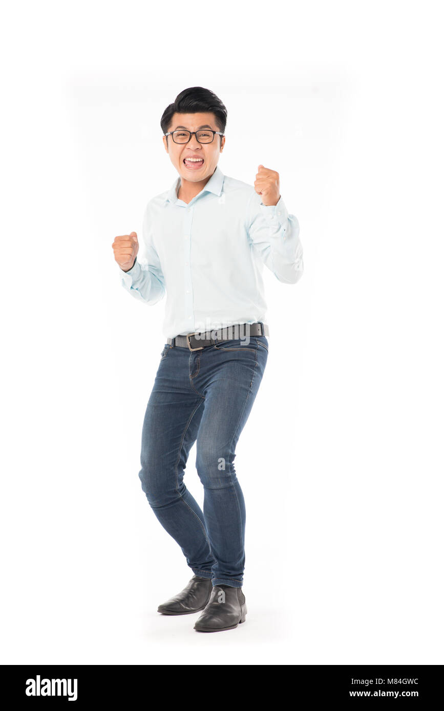 Ecstatic young man Stock Photo - Alamy