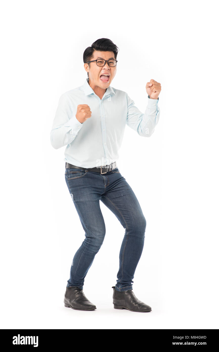 Ecstatic young man Stock Photo - Alamy