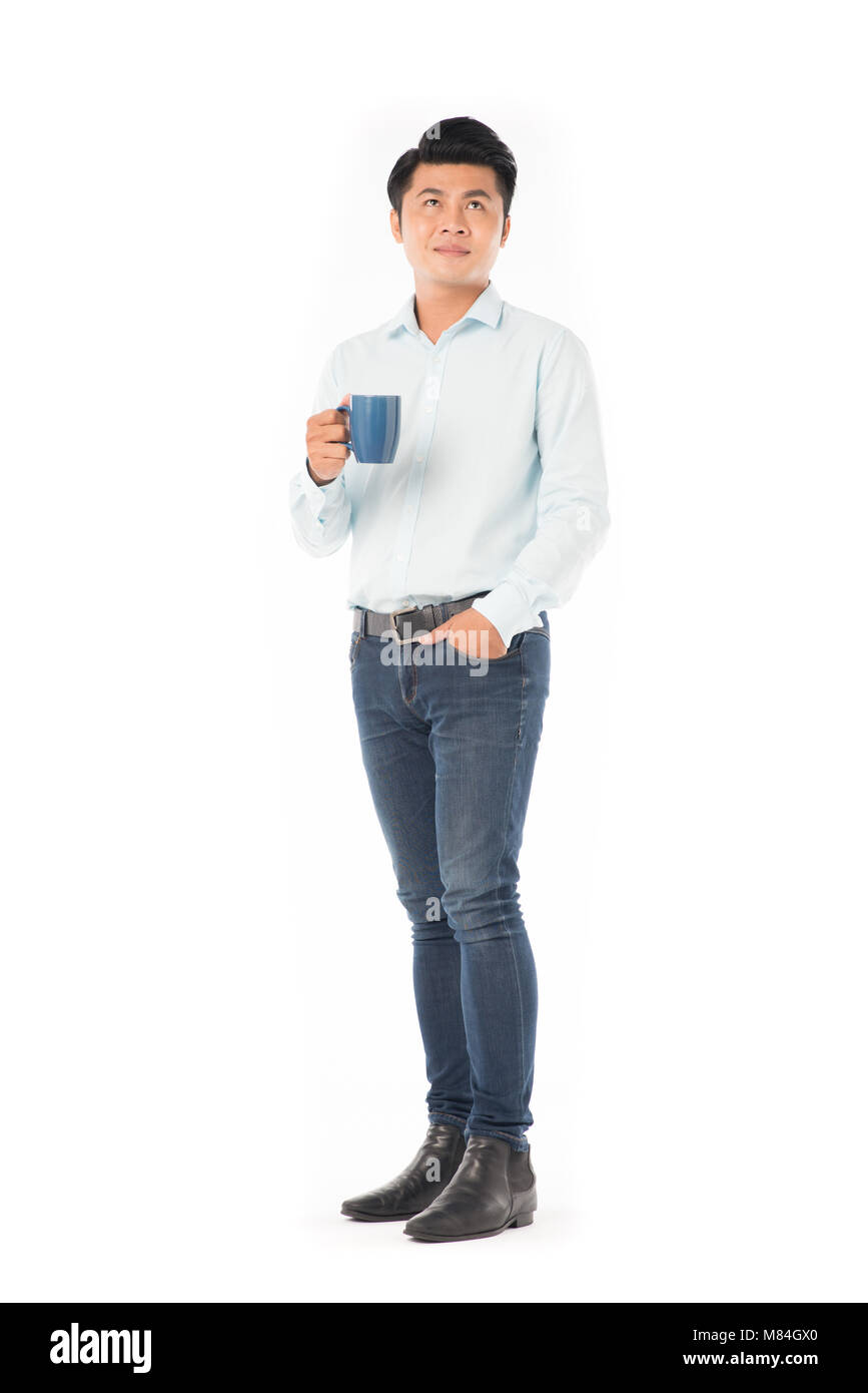 Portrait businessman having tea hi-res stock photography and images - Alamy