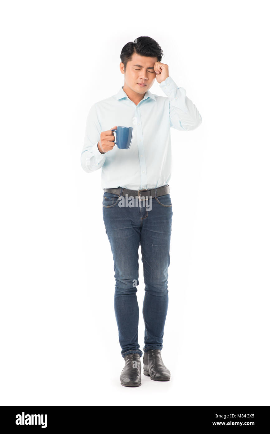 Man having morning coffee Stock Photo - Alamy