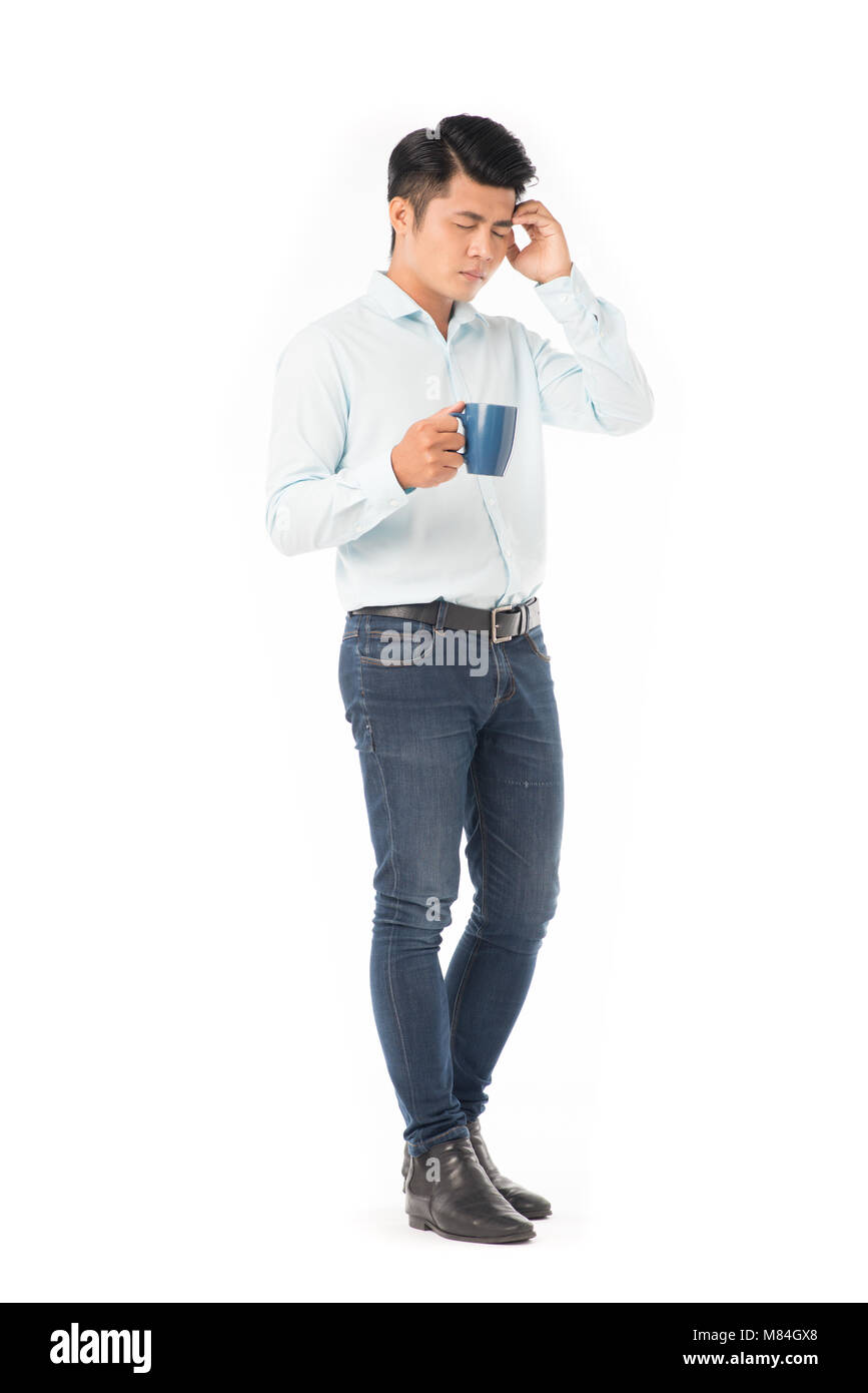 Man having morning coffee Stock Photo - Alamy