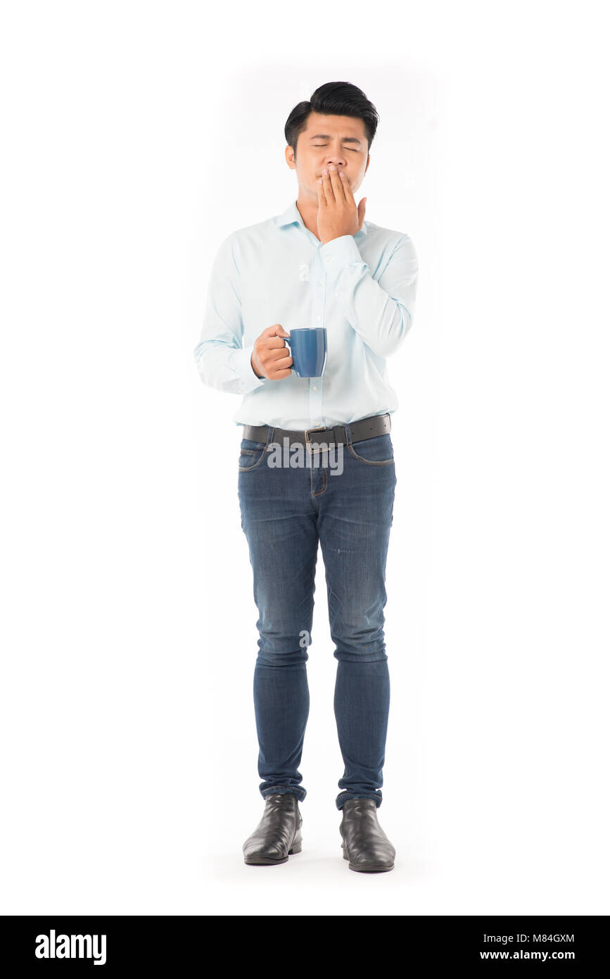 Man having morning coffee Stock Photo - Alamy
