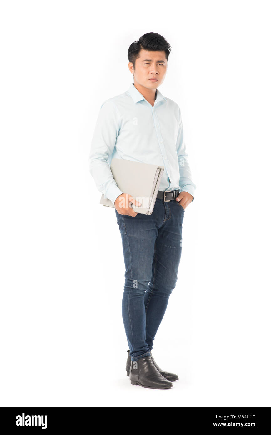 Adult student with books Stock Photo - Alamy