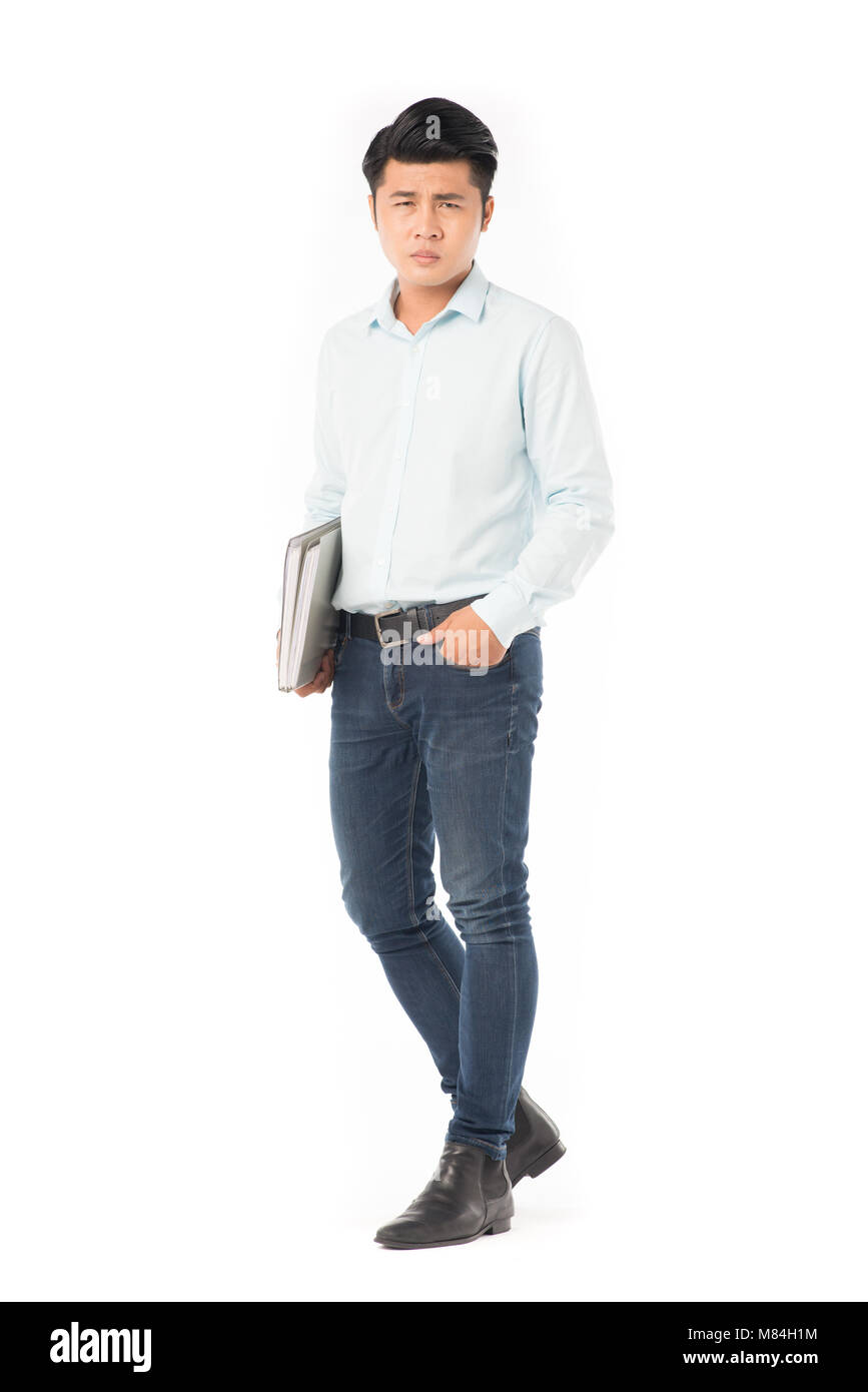 Adult student with books Stock Photo - Alamy